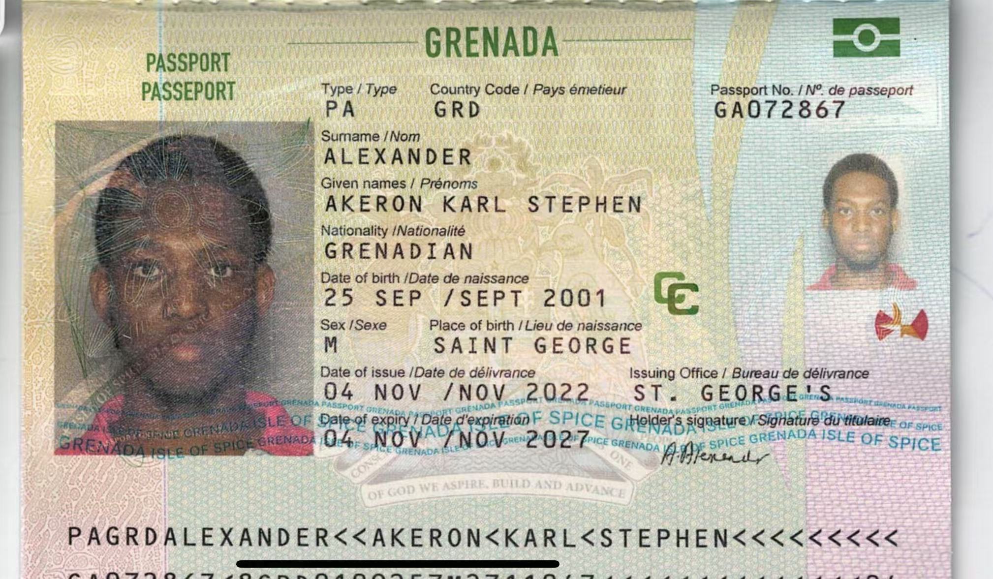 Passport – Embassy of Grenada